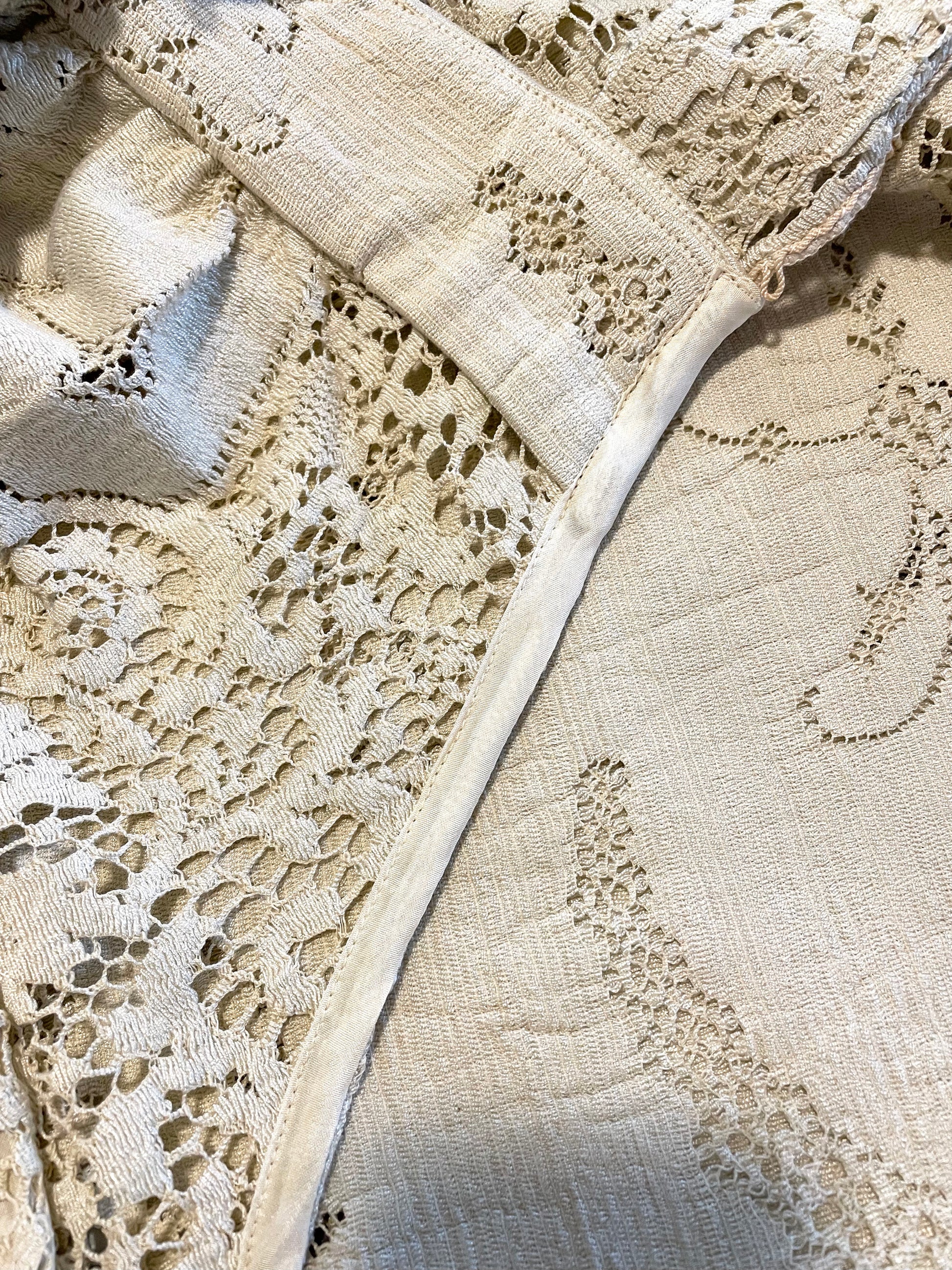 *Ultra Glamorous* Vintage Candlelight Lace Tablecloth Dress ~ Size L ...