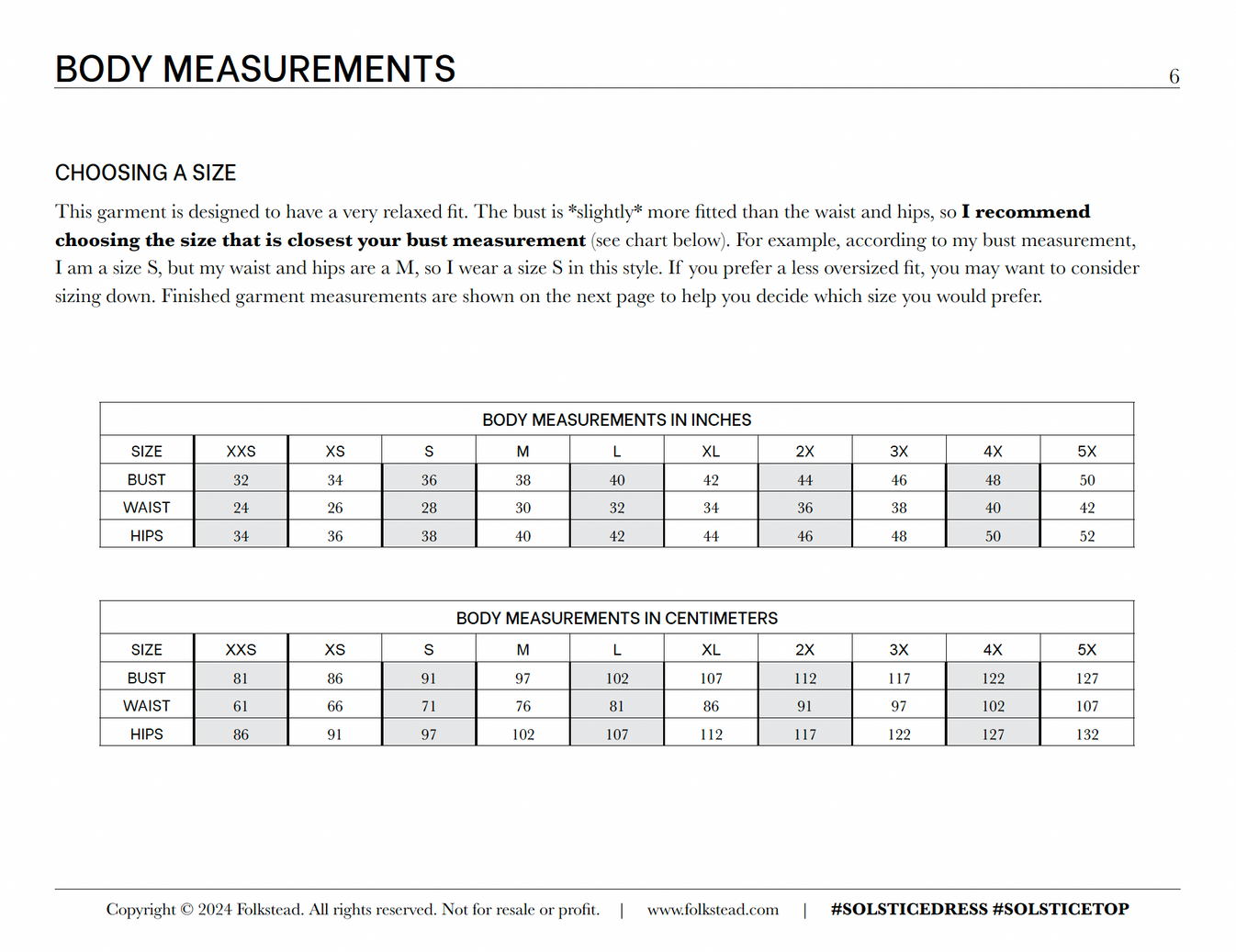 Solstice Dress & Top PDF Sewing Pattern - Sizes XXS - 5X ~ Beginner Fr ...